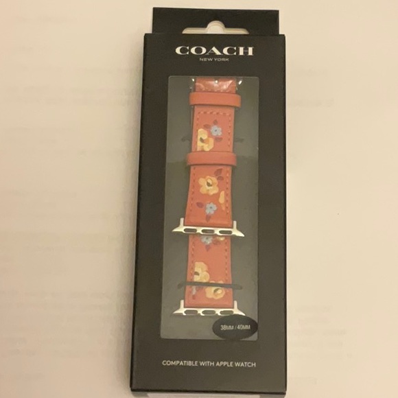 Coach | Accessories | Coach Womens Rouge Floral Leather Apple Watch ...